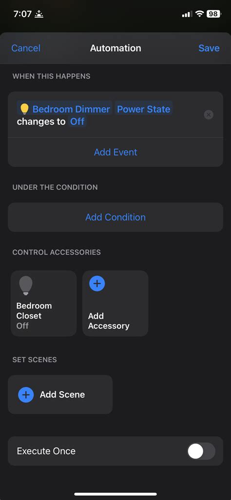 Disabling Return To Previous State Rhomekit
