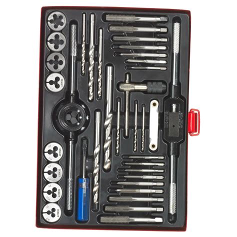 Sealey Tap And Die Set Metric Split Dies Thread Cutting Tool 37pc M3