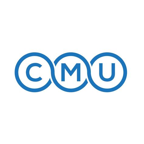 CMU Letter Logo Design On White Background CMU Creative Initials Letter Logo Concept CMU