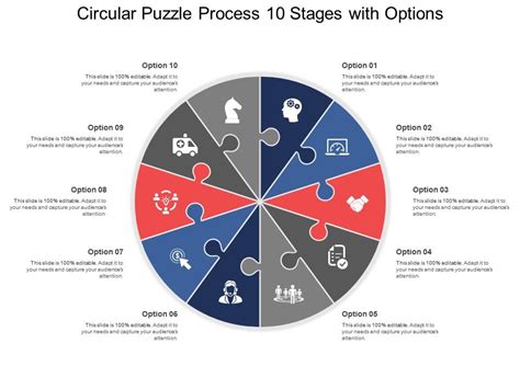 Circular Puzzle Process 10 Stages With Options PowerPoint Templates Designs PPT Slide