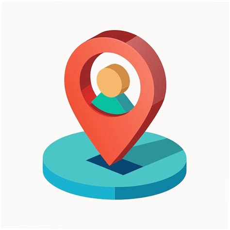 Map Pointer Marker Pin With A Person User Icon People Location Concept D Vector Icon Cartoon
