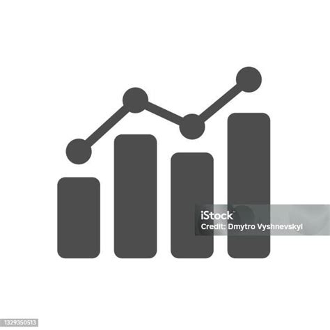 흰색 배경에 격리 된 그래프 실루엣 벡터 아이콘 웹 모바일 앱 Ui 디자인 및 인쇄 폴리그래피용 차트 아이콘 개체 그룹에 대한 스톡 벡터 아트 및 기타 이미지 Istock