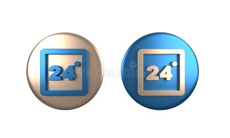 Colorful Thermostat Icon Isolated On White Background Temperature Control Circle Button Stock