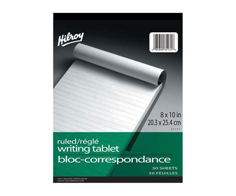 Social Stationery Writing Tablet 50 Sheets Hilroy Notebooks And Papers Jean Coutu