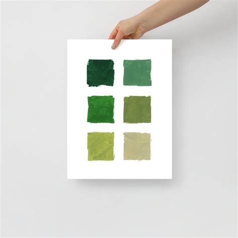 Green Color Palette Art Print Kaleidoscope Living Shop