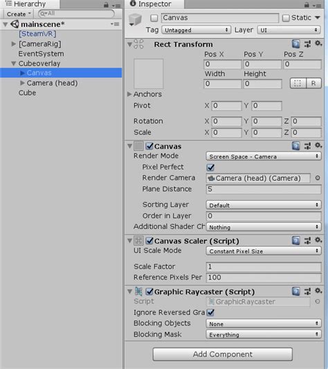 I Am Trying To Overlay A Simple 3d Cube In Unity 3d Object On Another