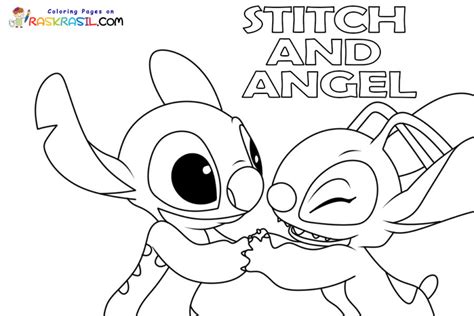 Disegni Di Stitch E Angel Da Colorare