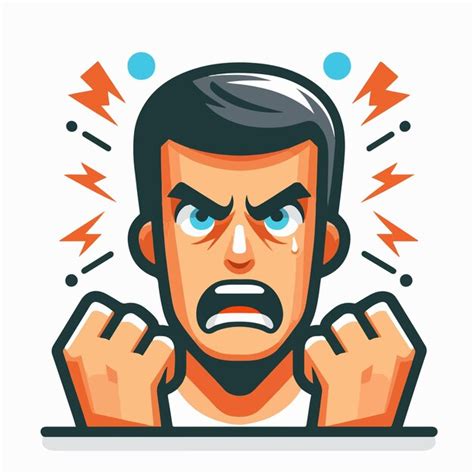 Premium Vector Vector Image Of An Angry Mans Expression