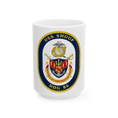 Uss Shoup Ddg 86 Crest Us Navy White Coffee Mug Shop Unique