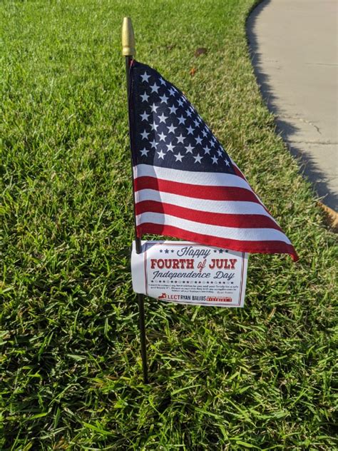 District 1 Candidate Ryan Balius Marking Independence Day Distributing 6 000 American Flags July