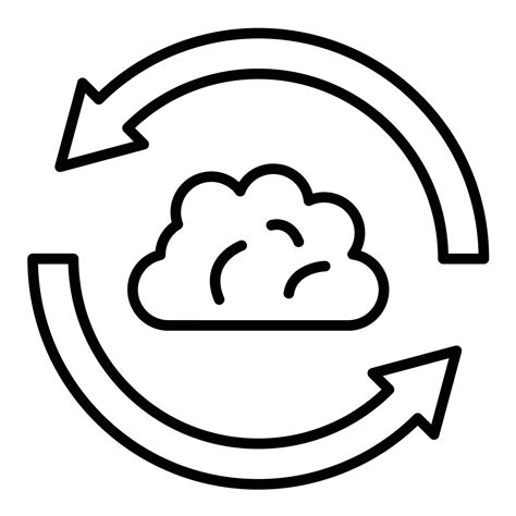 Cloud Sync Line Icon 7585281 Vector Art At Vecteezy