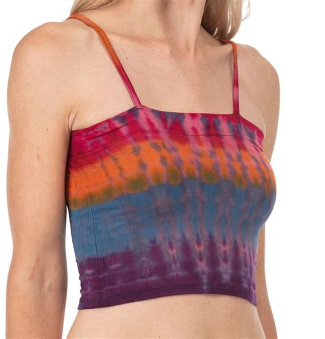 Top String Crop Top Tie Dye Top Spaghetti Crop Top Etsy Womens Clothing Tops Crop Tops Tie Dye