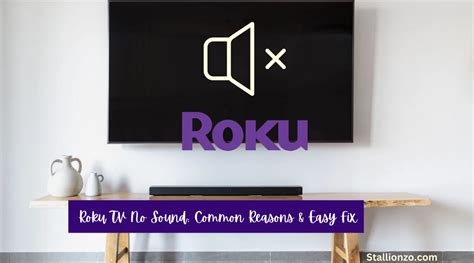 Roku TV No Sound Common Reasons Quick Fix
