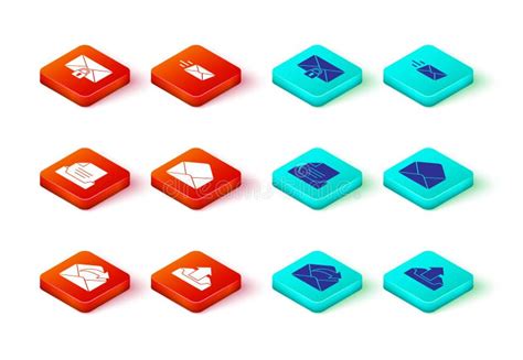 Set Outgoing Mail Upload Inbox Drawer With Document Envelope Express Envelope And Mail