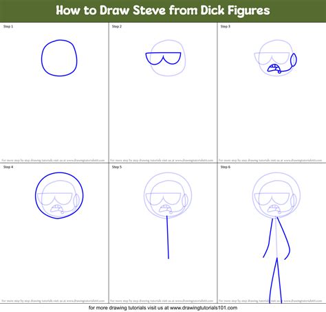 How To Draw Steve From Dick Figures Dick Figures Step By Step DrawingTutorials101 Com