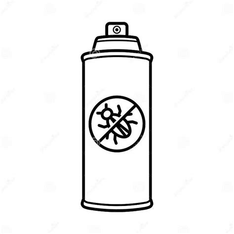 Anti Bugs Spray Insects Repellent Icon Vector Stock Vector