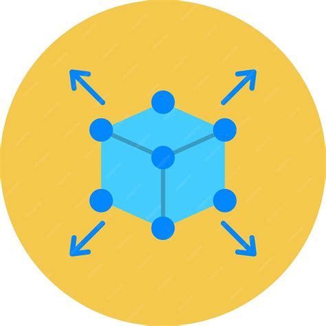 Premium Vector A Blue Cube With Arrows Pointing To The Right