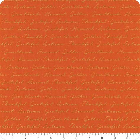 Shades Of Autumn Orange Script Yardage Sku Sc13477 Orange Fat
