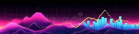 Dynamic Vector Chart Modern Financial Display Vertical Bar Chart Gradient Blue Vibrant Colors