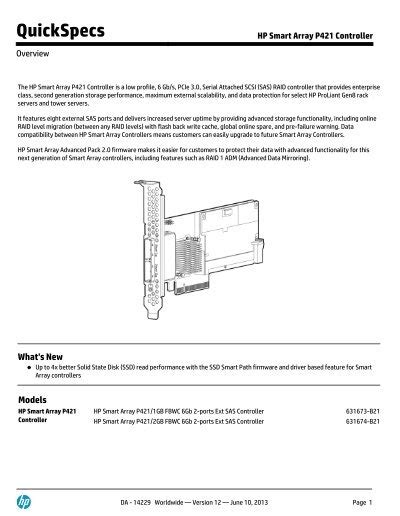 HP Smart Array P421 Controller
