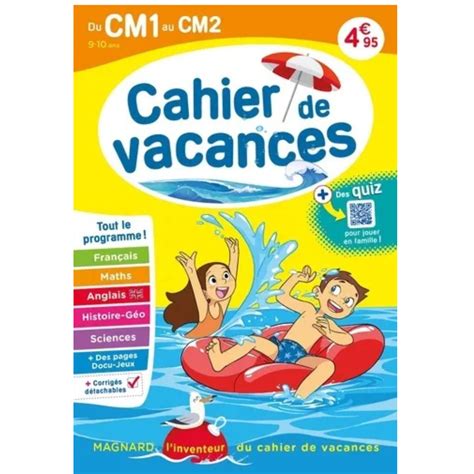 Cahier De Vacances Cm1 Cm2 Pour Réussir Sa Rentrée Maroc Eveil