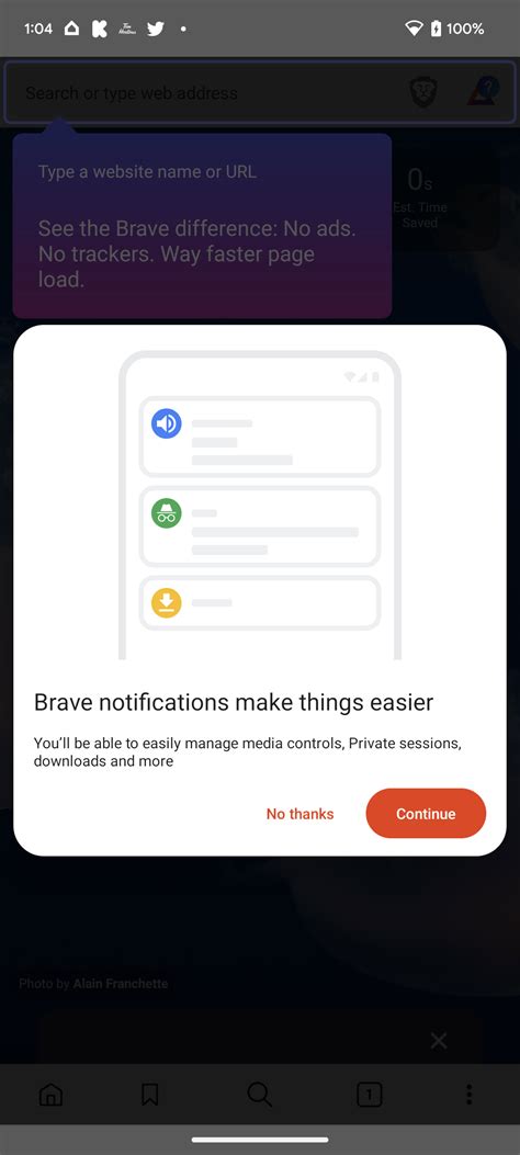 Android 13 Restyle Chromium Enable Notifications Dialog · Issue
