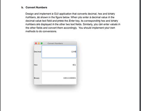 Solved B Convert Numbers Design And Implement A Gui