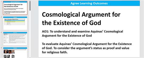 Cosmological Argument A Level Religious Studies