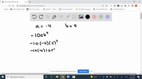 ⏩solved evaluate each expression for a 4 and b 5 10 a b 2 numerade