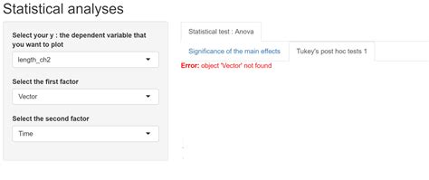 R Error Message In Emmeans Function Output In Shiny Object Factor Not Found Stack Overflow