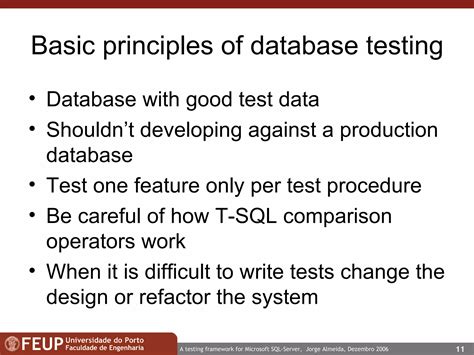a testing framework for microsoft sql server ppt
