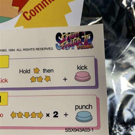 Original Super Street Fighter Turbo Plus Stickersarcade Video Game