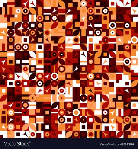 Abstract Chaotic Geometrical Mosaic Pattern Vector Image