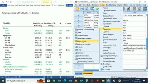 Making A Publishable Table Logistic Regression Youtube