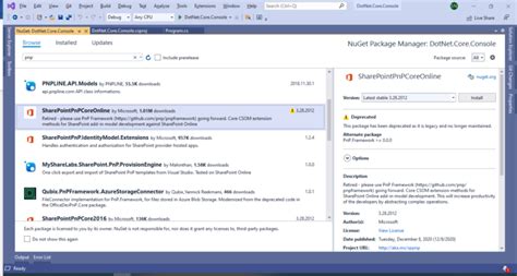 Net Core Console Application For Sharepoint Online Using Pnpcore