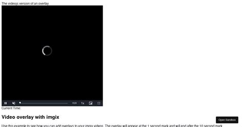 videojs over with imgix forked codesandbox
