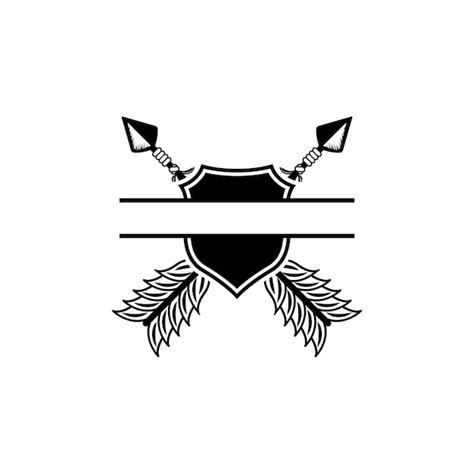 Premium Vector Shield With Arrows Design