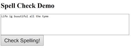 A Sample Javascript App Using The Bing Spell Check Api