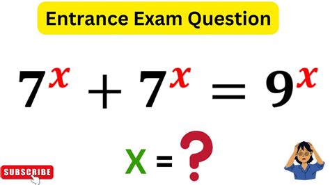 IF 7 X 7 X 9 X Then X Entrance Exam Question YouTube