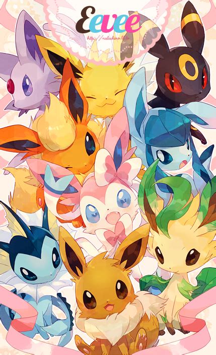 Eevee Sylveon Umbreon Glaceon Vaporeon And 4 More Pokemon Drawn