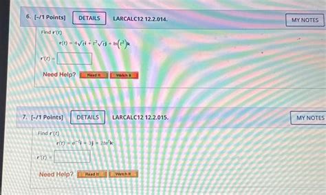 Solved Find The Unit Tangent Vector To The Curve At The