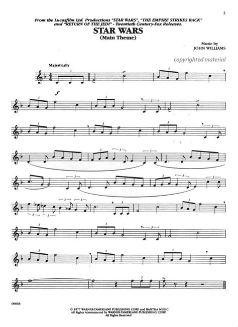 Star Wars Violin Sheet Music By John Williams