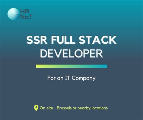 Hr Net Consulting On Linkedin Applynow Fullstackdeveloper Itjobs Brussels Javascript Java