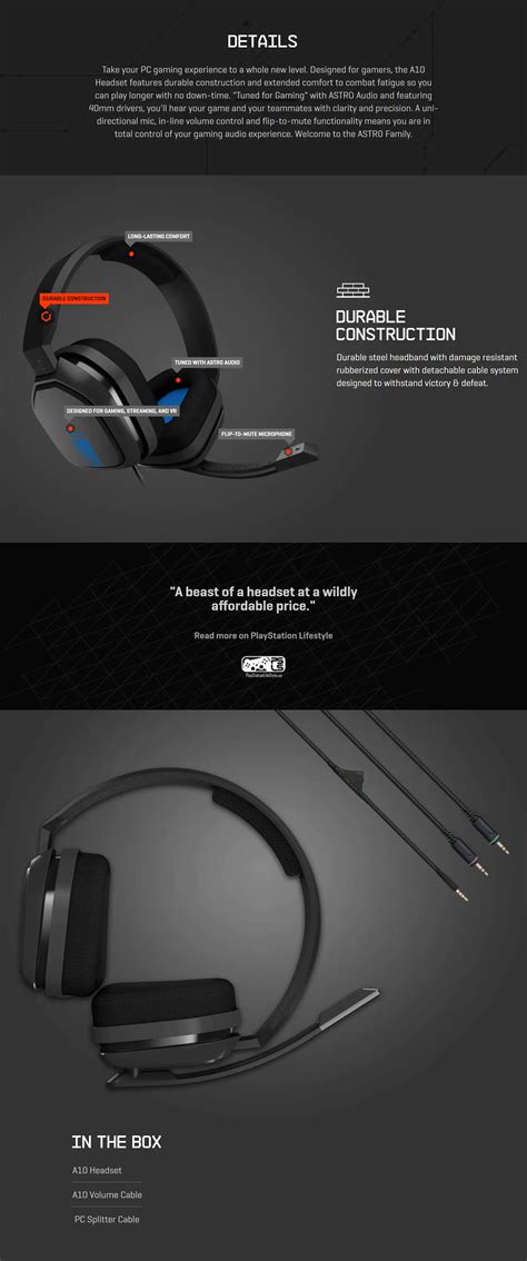 Astro A Wired Gaming Headset Blue Msy Com Au