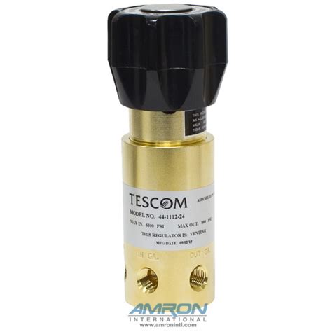 Tescom Pressure Reducing Regulator 0 800 Psig Brass 44 1112 24