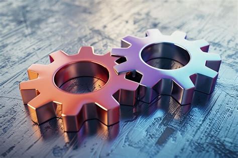 Interlocking Gears A Symbol Of Collaboration And Teamwork Premium Ai Generated Image
