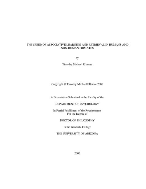 Pdf The Speed Of Associative Learning And Retrieval In Humans And Non Human Primates