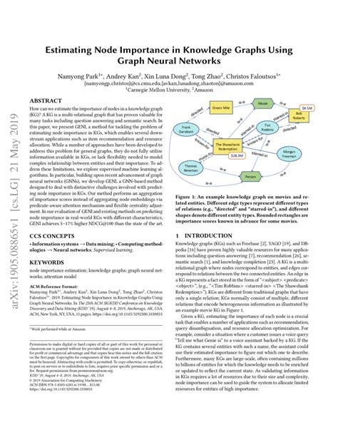Estimating Node Importance In Knowledge Graphs Using Graph Neural