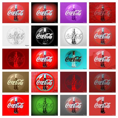 Coca Cola Button Collage Coca Cola Logo Colors Coca Cola Color