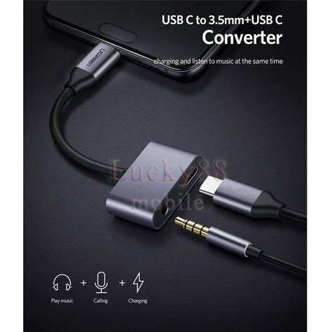 Jual Adapter Kabel Converter Type C To Mm Charger Jack Earphone Usb C Audio Aux Cable Audio